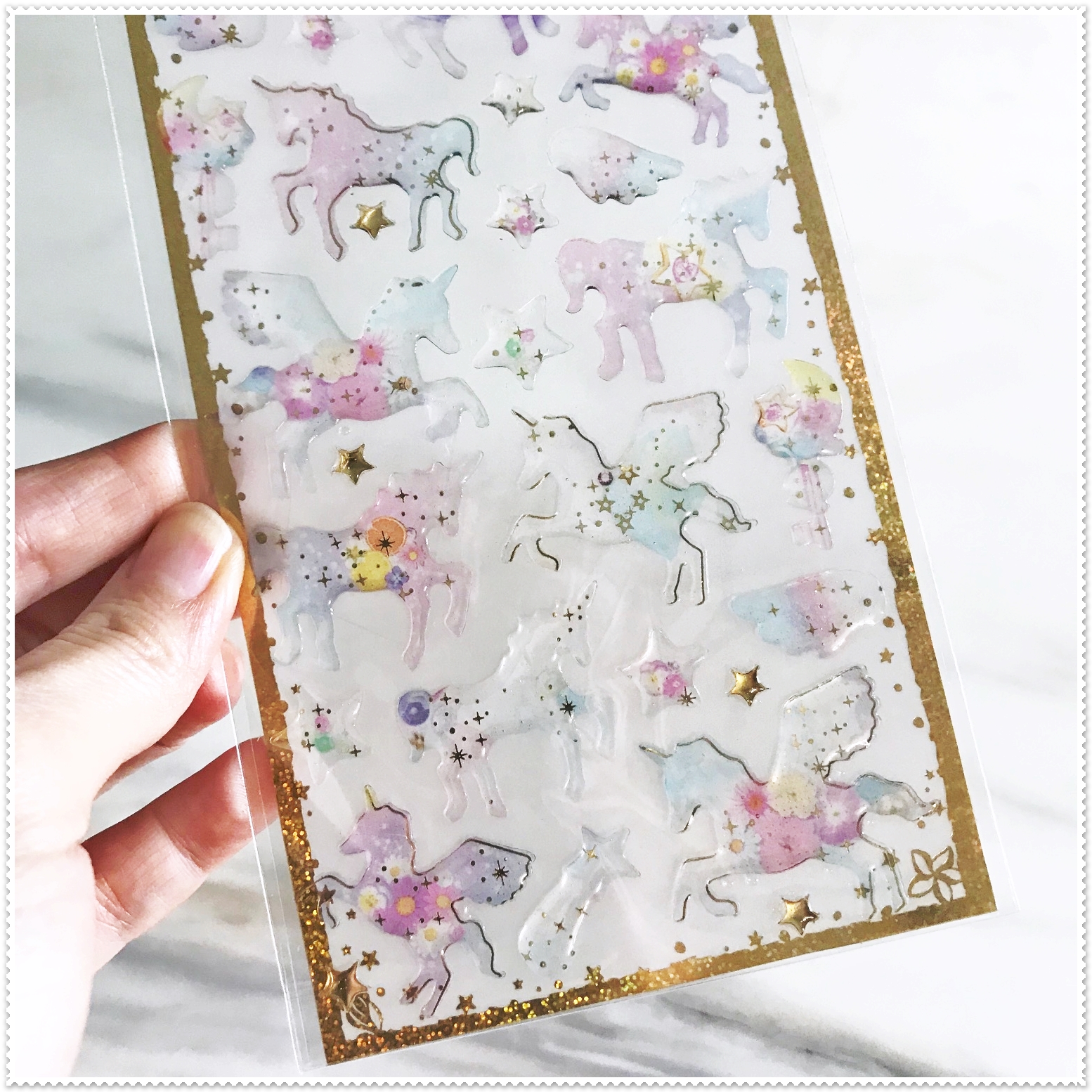 Magical Unicorn 3D Sticker Sheet | Chasing Unicorns