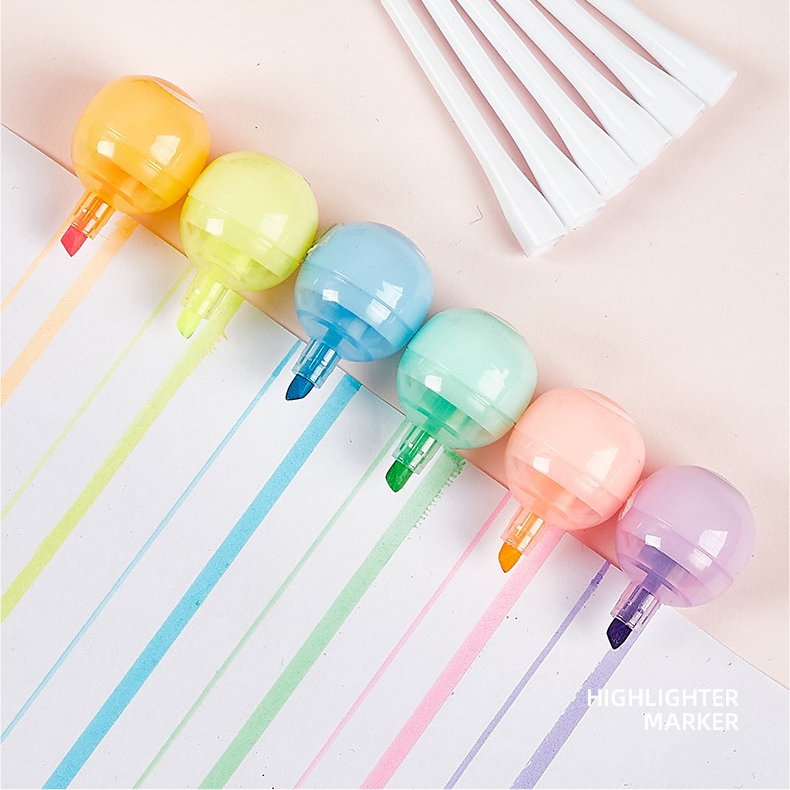 Mini Highlighter Pack of 6 - Lollipop | Chasing Unicorns