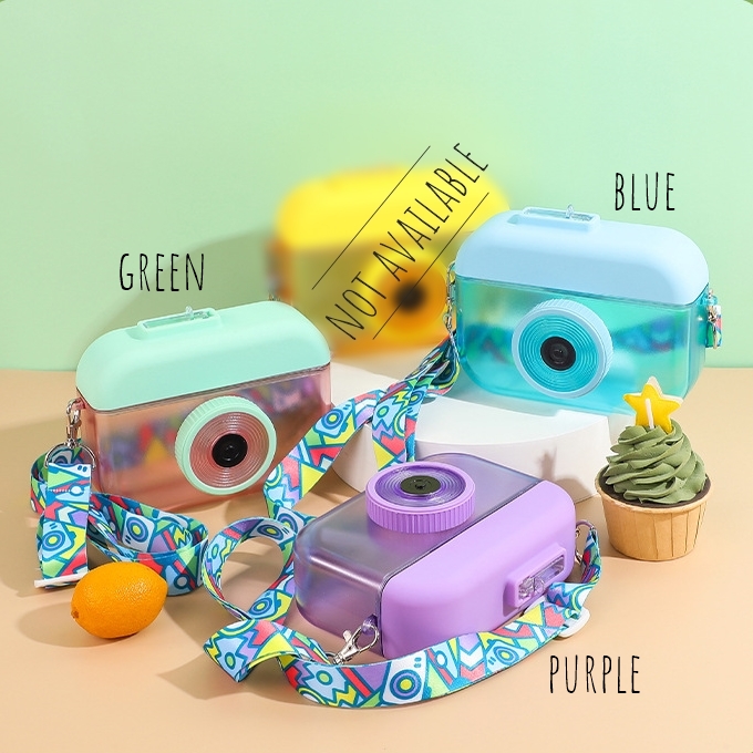 Kawaii Camera Straw Water Bottle | Chasing Unicorns