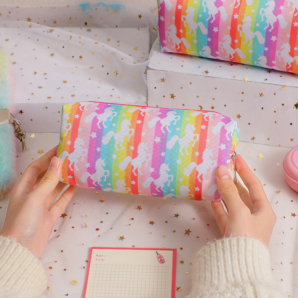 Unicorn Rainbow Canvas Pencil Case/Storage Pouch | Chasing Unicorns