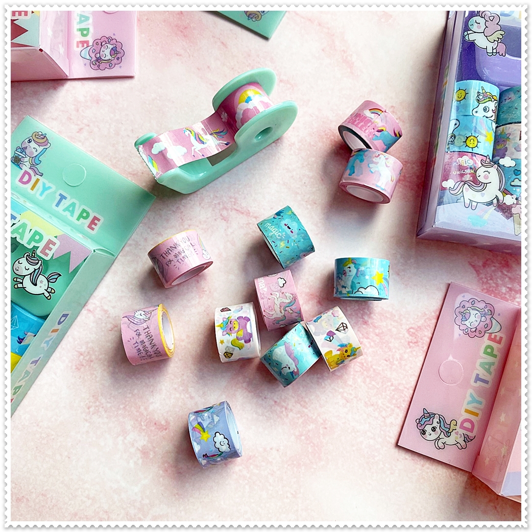 Unicorn Mini Tapes & Tape Dispenser Set | Chasing Unicorns