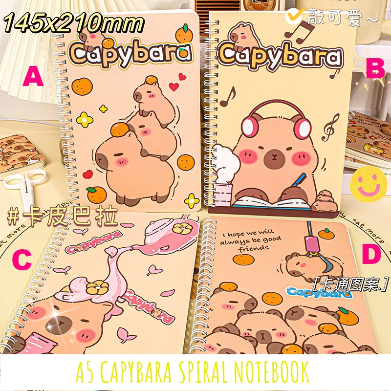 Capybara Spiral A5 Notebook | Chasing Unicorns