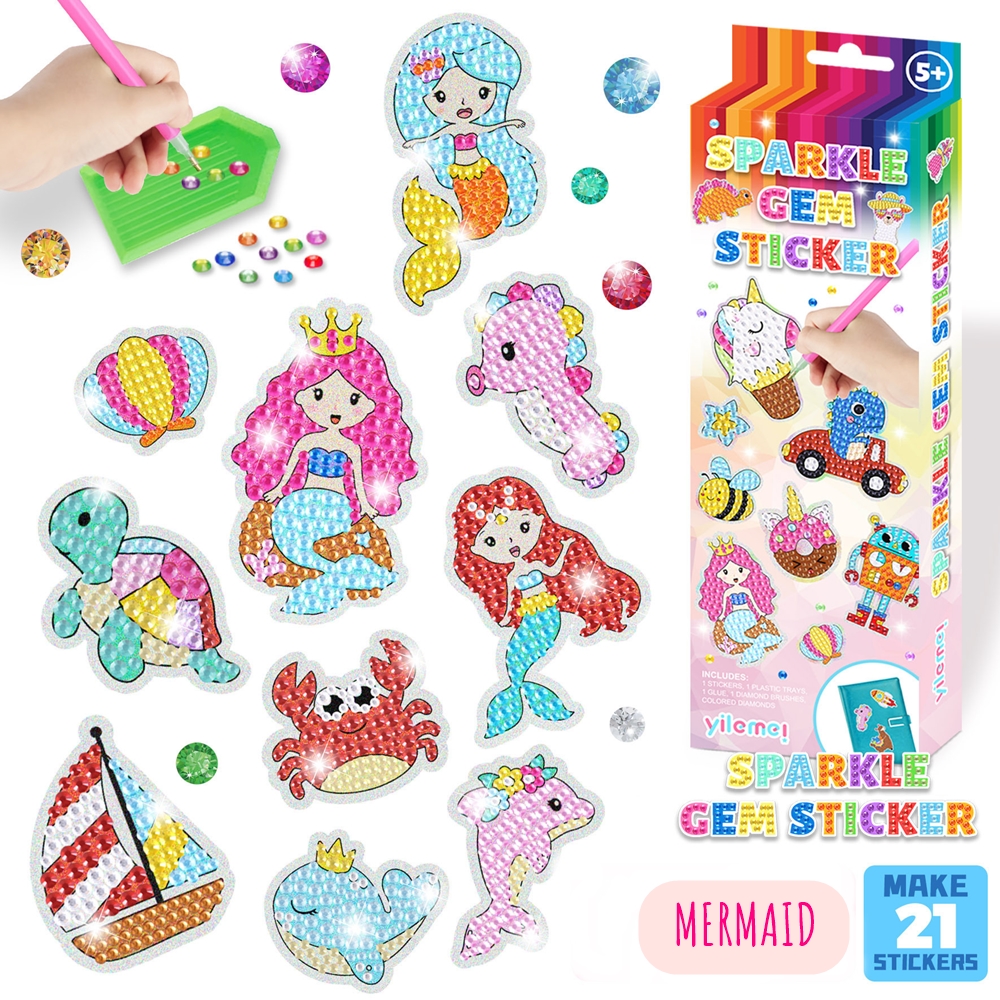 Sparkle Gem Sticker Painting Set | Chasing Unicorns