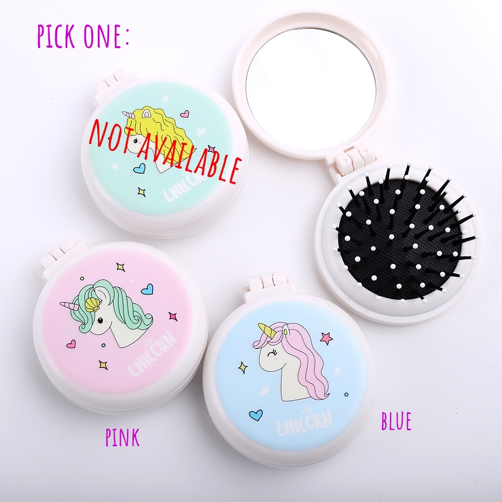 Unicorn Compact Mirror & Brush | Chasing Unicorns